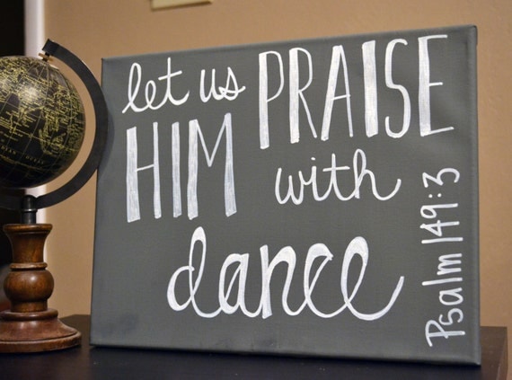 Dance Bible Verse Wall Art Canvas Painting Wall by GoldenPaisley