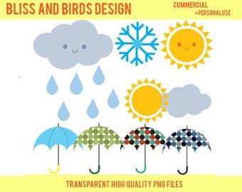 Popular items for weather clip art on Etsy