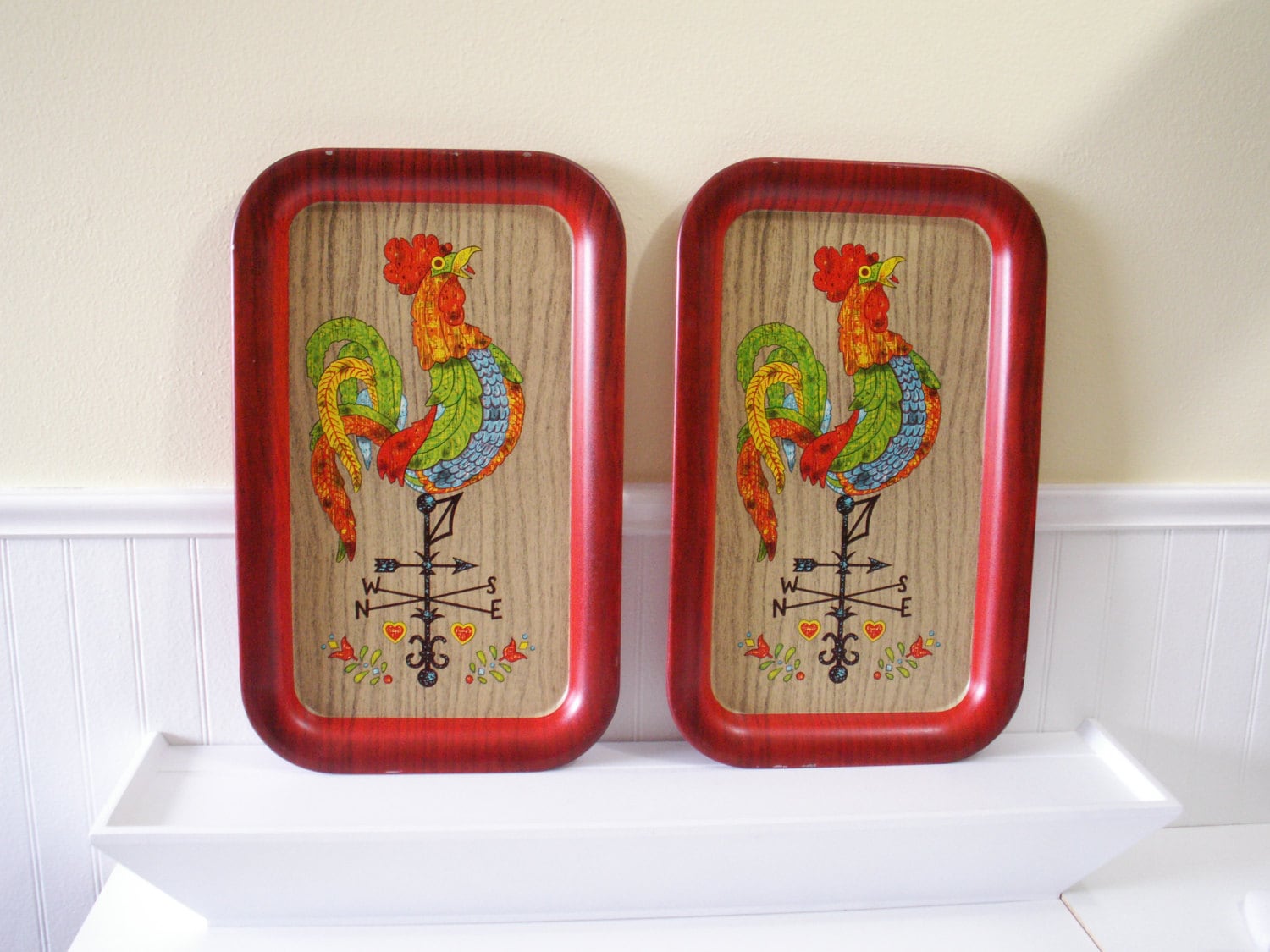 Vintage Rooster Weathervane Trays – Set of 2 – Haute Juice