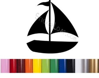 Sailboat wall decal | Etsy