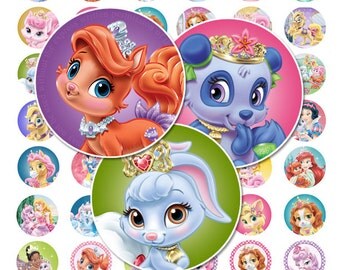 Palace Pets 45 - 1" Bottle Cap Images - Digital Collage Sheets - Hair ...