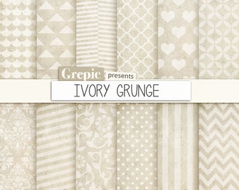 Ivory digital paper | Etsy