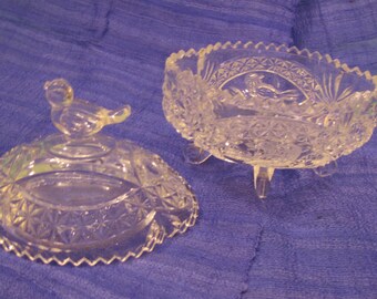 REDUCED Delightful 24 Lead Crystal Hofbauer Byrde Collection Candy Dish