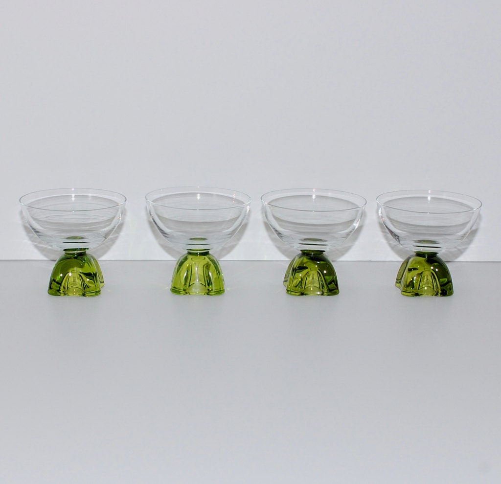 Fostoria Capri Green Cocktail Glasses, Set of 4 – Haute Juice