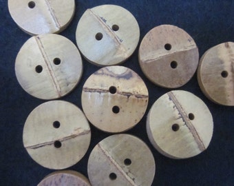 Natural wood buttons | Etsy