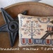 Items similar to Primitive Cross Stitch Sampler Pattern - STAR SPANGLED PINKEEP & Strawberry Fob ...