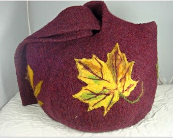 ART WITH A PURSE ATTACHED and FREE SHIPPING by FeltedFantasies