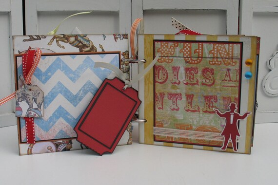 Carnival Circus Scrapbook Photo Memory Book Keepsake Album