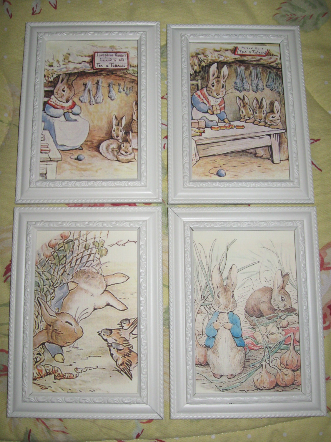 Peter Rabbit by Beatrix Potter Four Framed Prints
