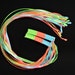 3 Color Neon Ribbon Braided Barrettes
