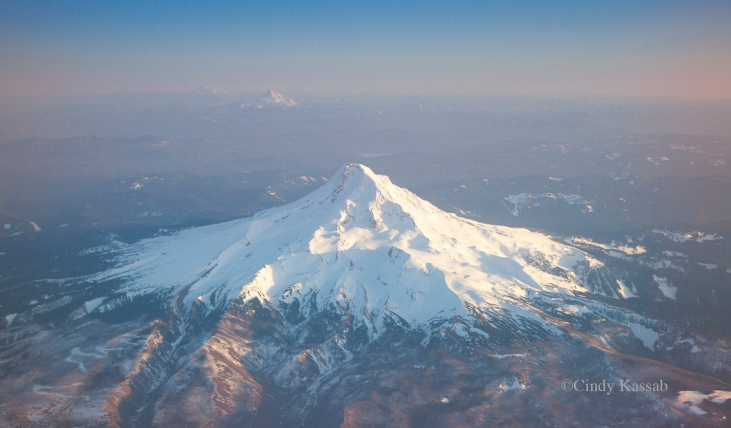 Aerial view of Mt Hood