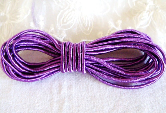 Wrapped Silk Satin Cord Purple Satin Cord Soutache Wrapped