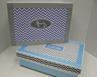 Boys Sports Themed Keepsake Box by RibbonMade on Etsy
