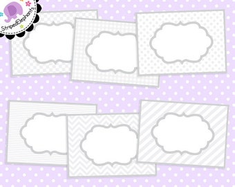 Cutout Scalloped Circle Digital Frames 3 by StripedElephants