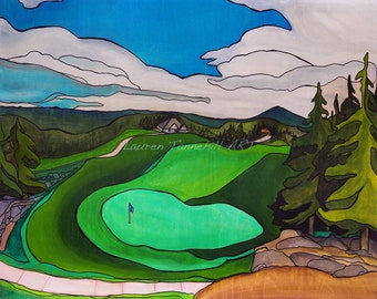 Abstract golf art | Etsy