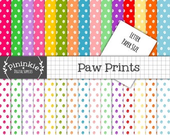 Paw print cards | Etsy