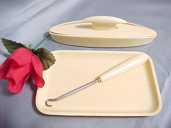 Antique Ivory Pyralin Celluloid Vanity Items Circa 1920