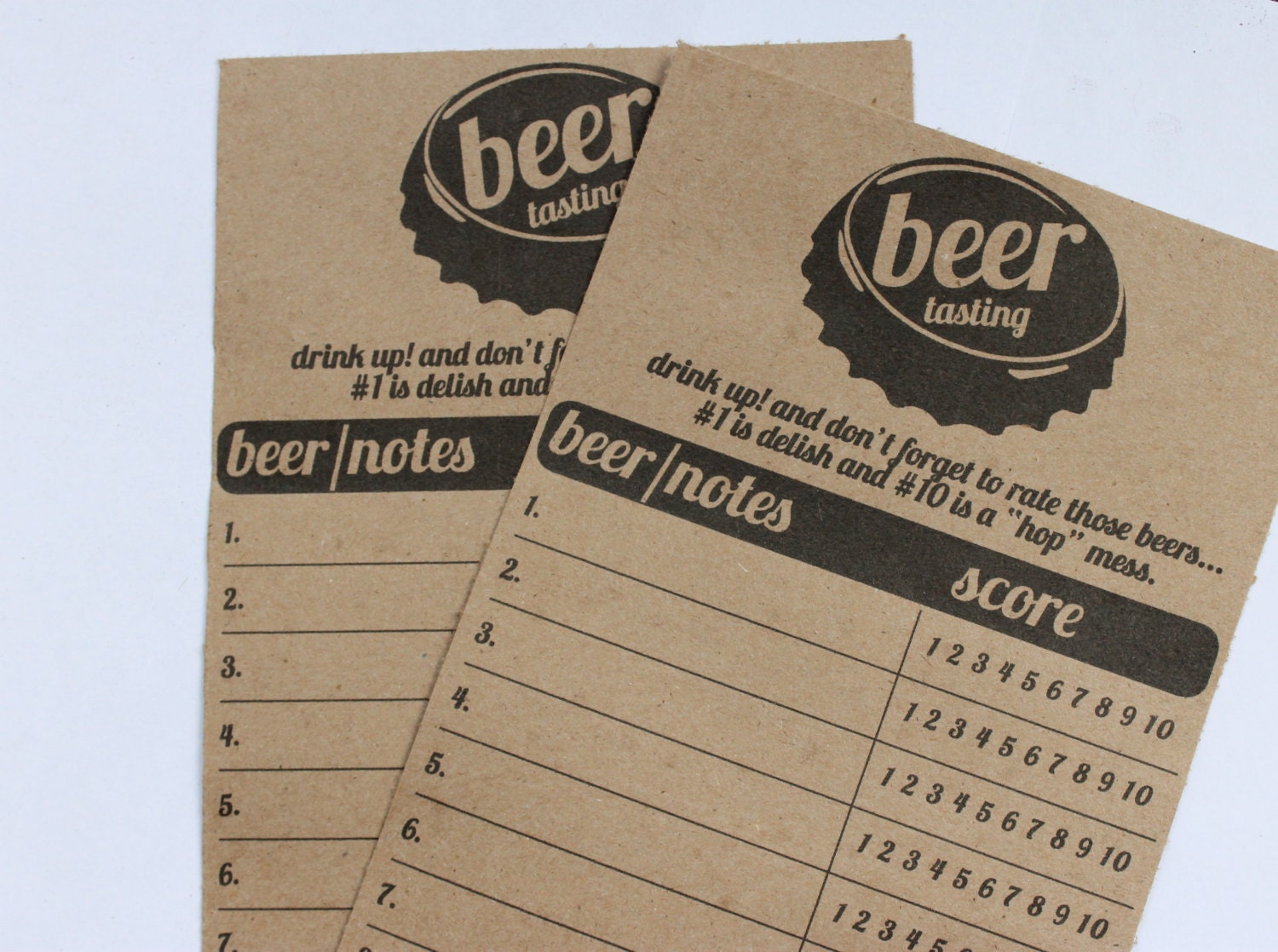 Beer Tasting Notes Template