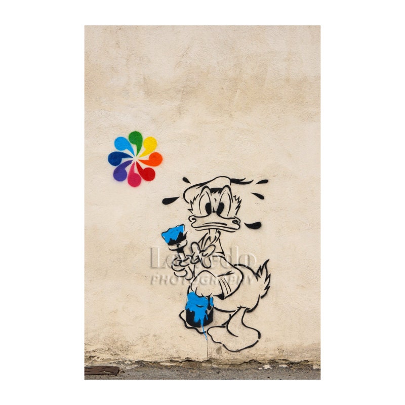 Donald Duck Photo French Street Art France Graffiti by LoVedoArt