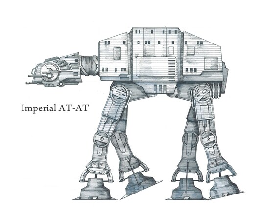 Star Wars AT-AT Imperial Walker Pen and by SideViewStudio on Etsy