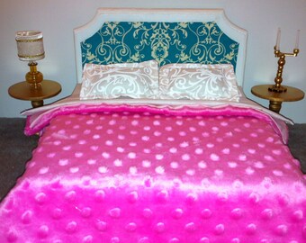 Doll Bed - Playscale 1:6 Scale Doll Furniture for Barbie / Monster High ...