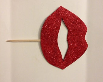 Lip cake toppers | Etsy