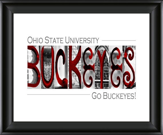 Ohio State University Buckeyes Alphabet Photography by uspellit
