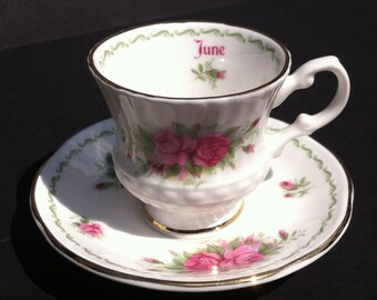 Reserves for Louise Vintage QUEENS CHINA Miniature Tea Cup and Saucer ...