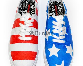 Popular items for american flag shoes on Etsy