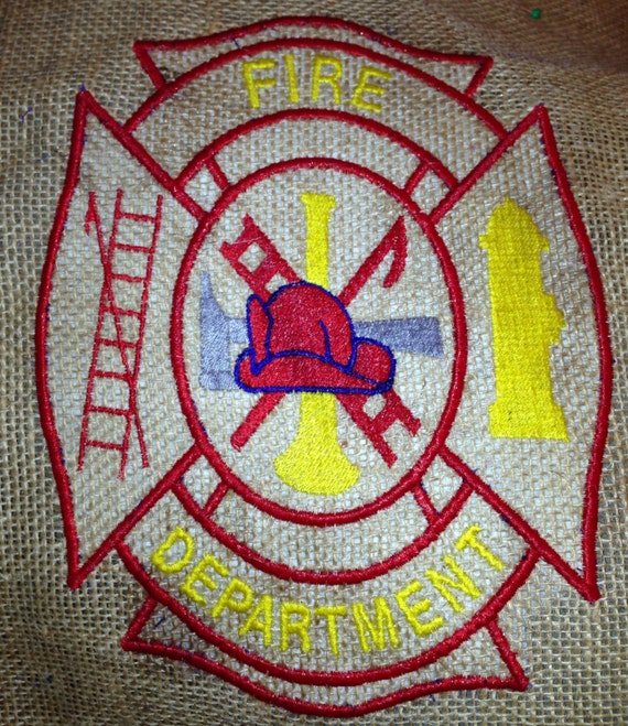 Firefighter Machine Embroidery Design Instant