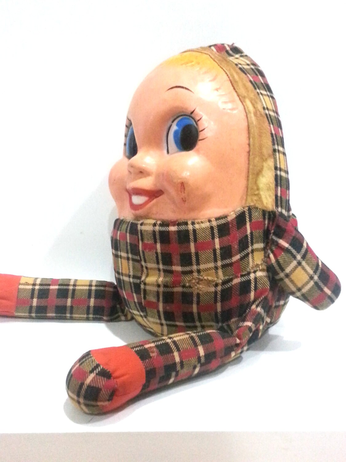 50s Humpty Dumpty Stuffed Doll Vintage DeAnnasAttic