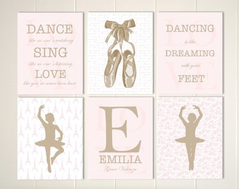 Girls dance decor dance wall art modern dance by PicabooArtStudio