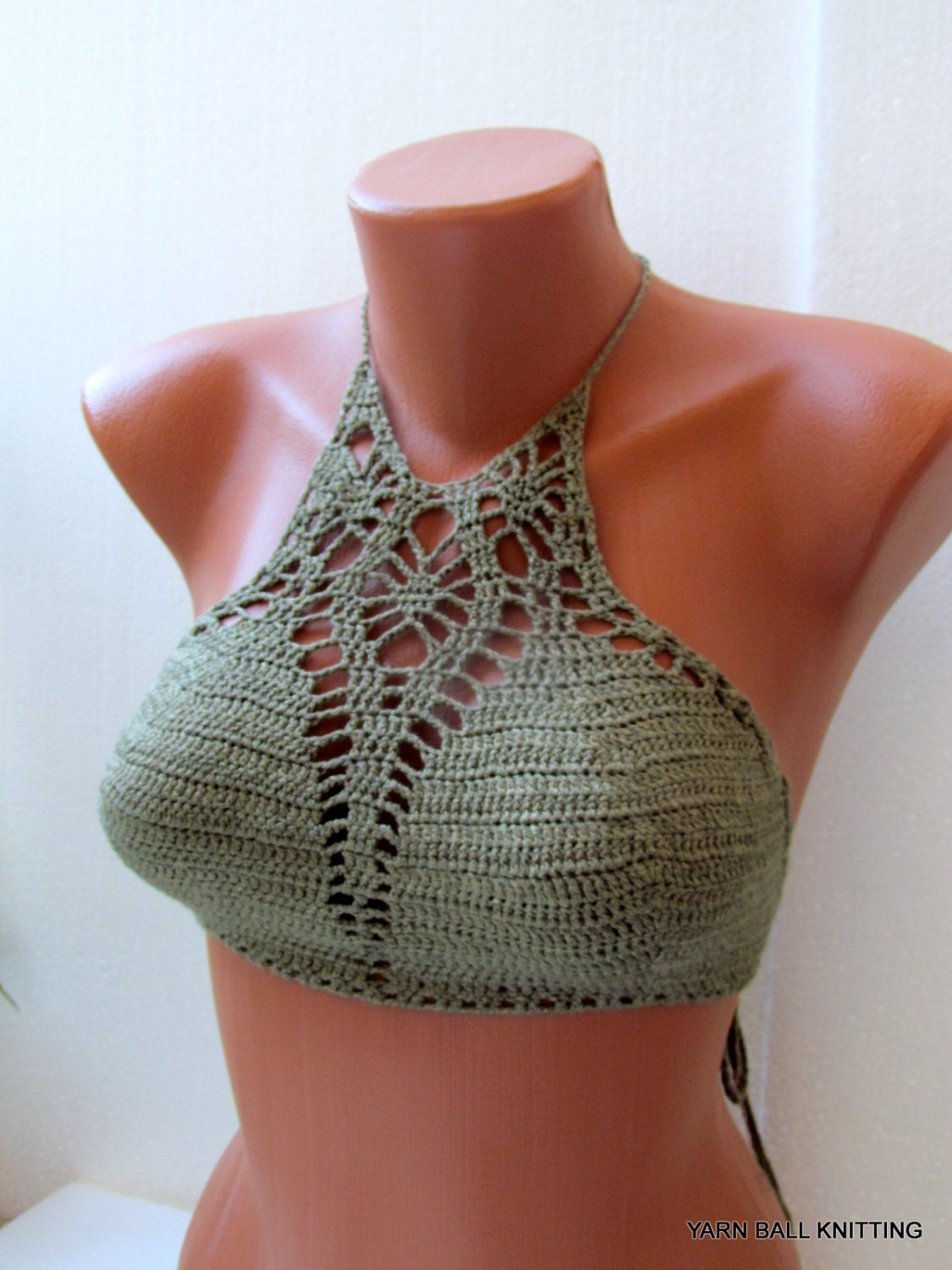 Sexy Crochet Bra Sexy Crochet Bracrochet Halter Tank Top