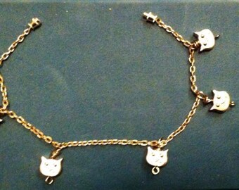 Popular items for cat charm bracelet on Etsy