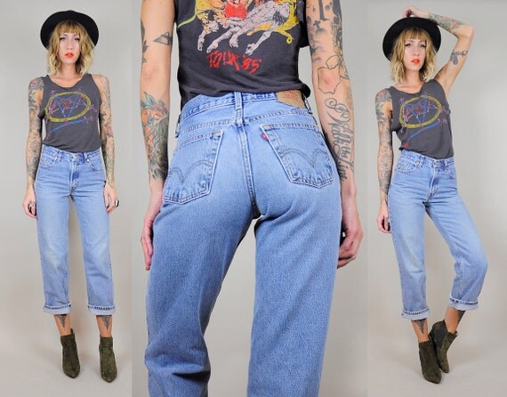 LEVI'S 80's High WAIST Boyfriend Jeans WORN-in light