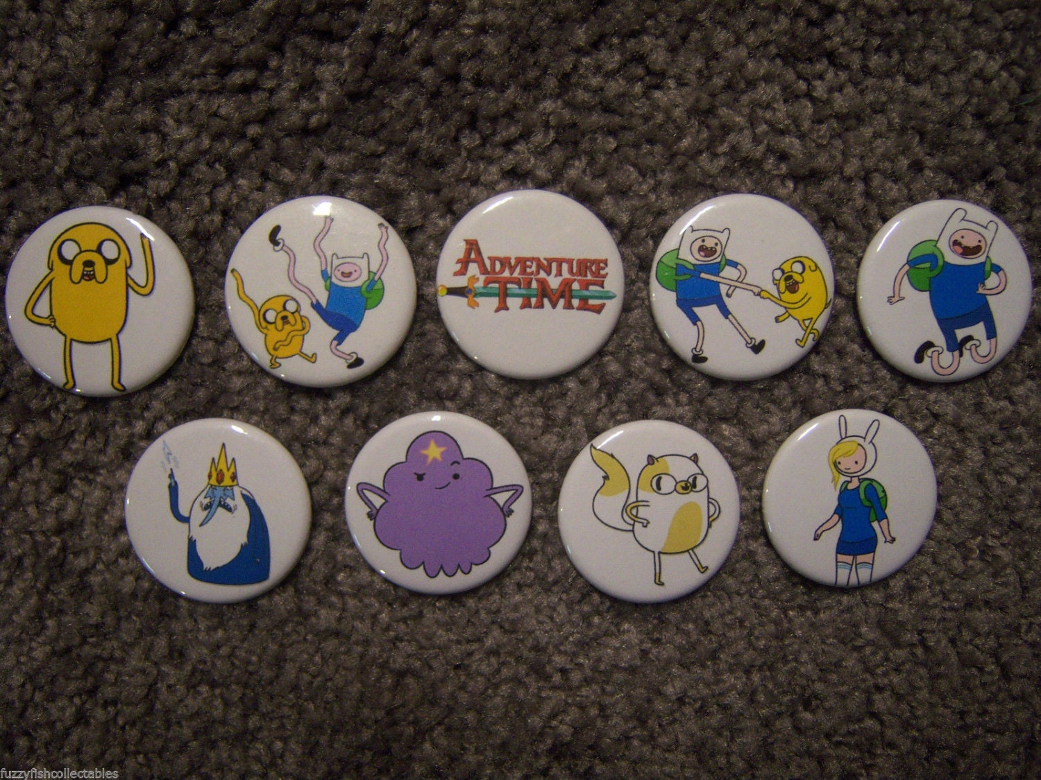 Adventure Time 9 Pack of 1.25 Inch Pinback Buttons OR Magnets! USA Made ...