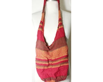 Red Drug Rug Grunge Bag - India Purse - Rastafarian - Cotton Shoulder ...