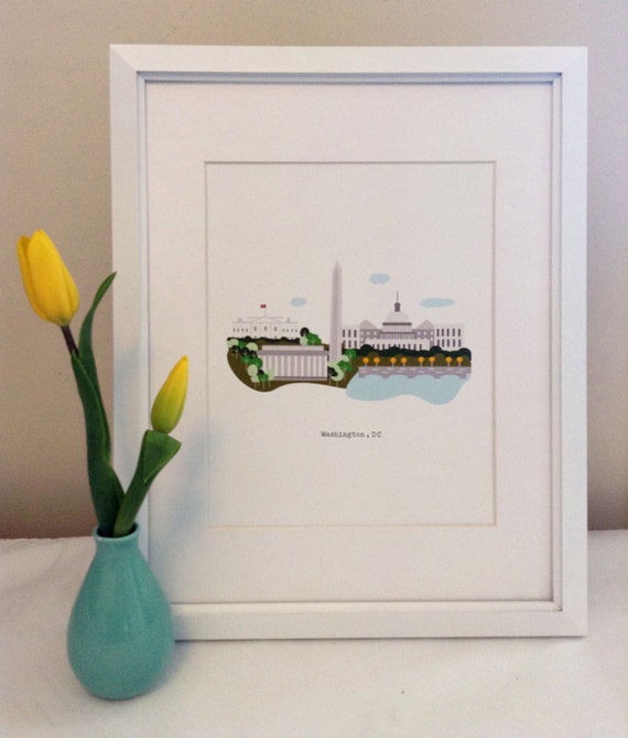 Washington DC by PostCityPrints on Etsy