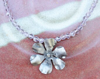 Iron Jewelry: Hand-forged Iron Spiral and White Pearl Earrings