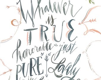 Popular items for whatever is true on Etsy