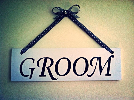 Items similar to Groom chair hang sign or wall on Etsy