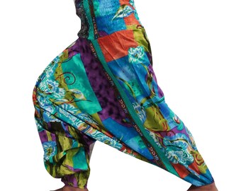 Handmade Multicolor Cotton Harem Pants Women Wear Boho Abstract Print ...
