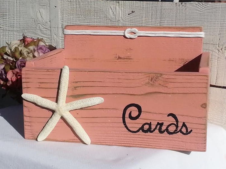 Beach Ocean Card or Program Box Wedding by RobinsRomanticDesign