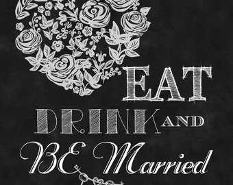 Unique eat drink love art related items | Etsy