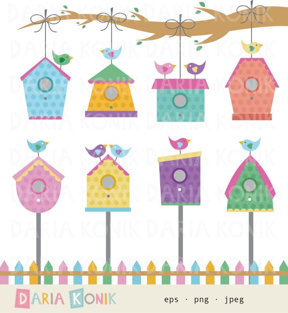 Birdhouse Garden Clip Art