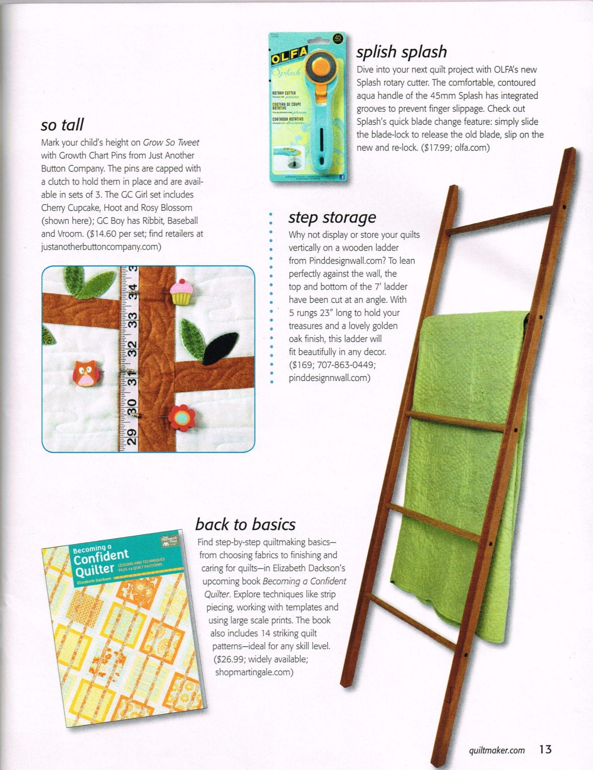 Quilt Ladder Handmade Quilting Accessories Wooden Quilt