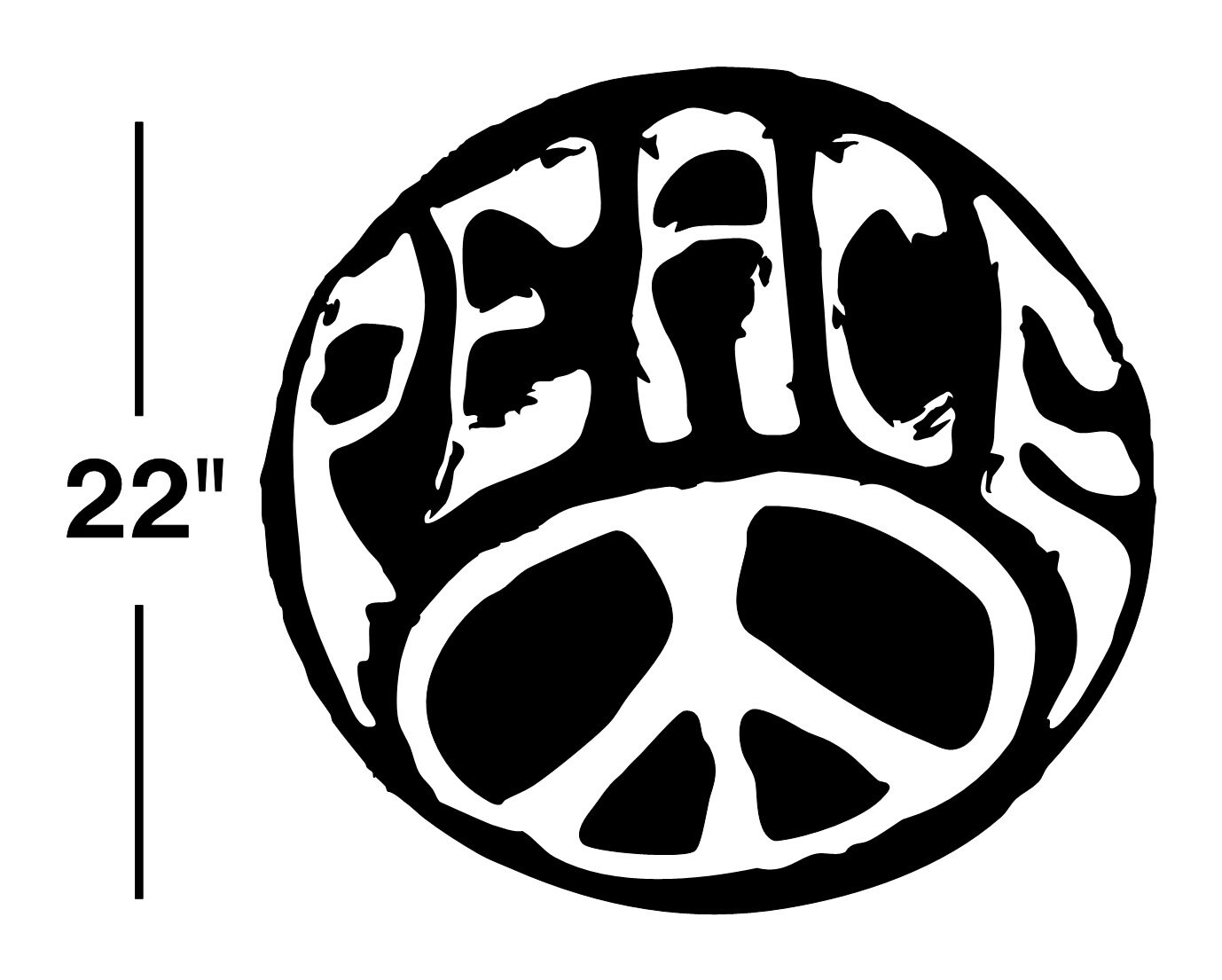 Peace Sign Decal sticker wall art car graphics room decor emo