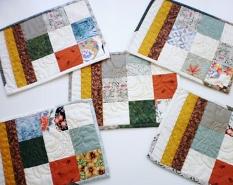 Popular items for patchwork mug rug on Etsy