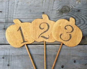 Fall table numbers | Etsy