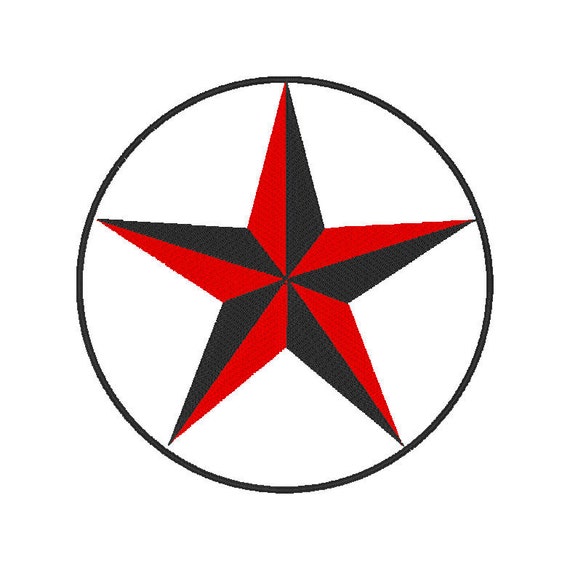 Machine Embroidery Design Texas Star collection two color